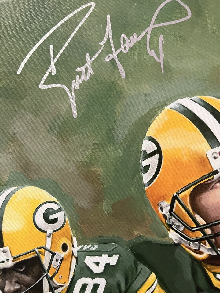 Green Bay Packers Signed Brett Favre Desmond Howard Giclee Dan Stromme ...