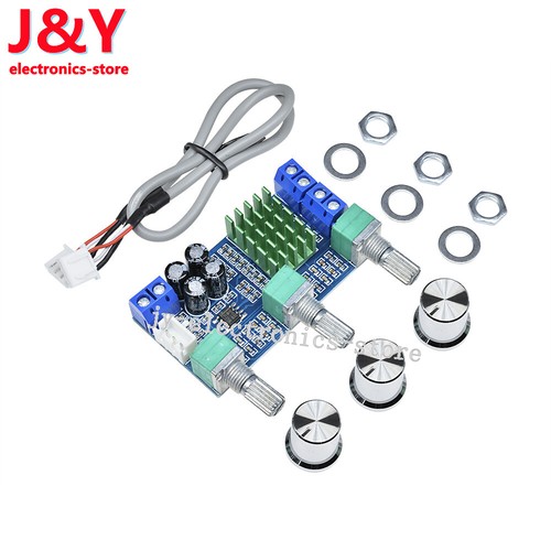 TPA3116D2 Dual Channel DC 12V 24V 80Wx2 Digital Treble Bass Pre ...