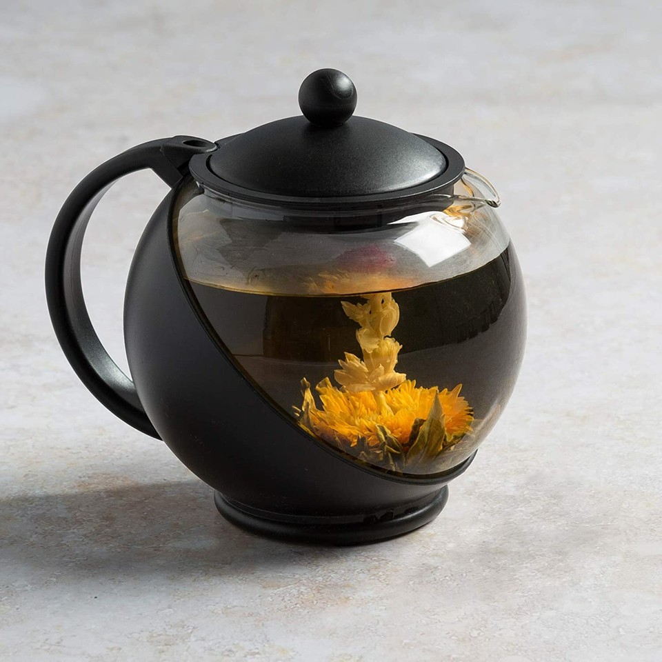 Primula Half Moon Teapot with Removable Infuser, Borosilicate Glass Tea ...