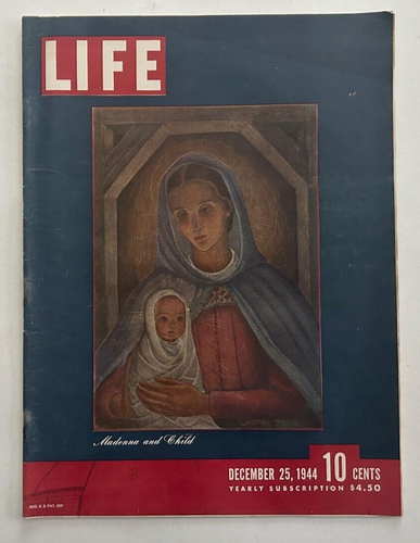 Vintage December 25, 1944 LIFE Magazine - WWII - Madonna and Child | eBay
