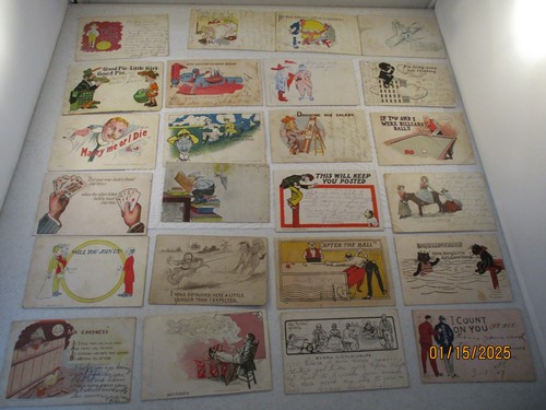 Antique from 1900's Novelty Humor Comic Postcards Lot of 24 | eBay