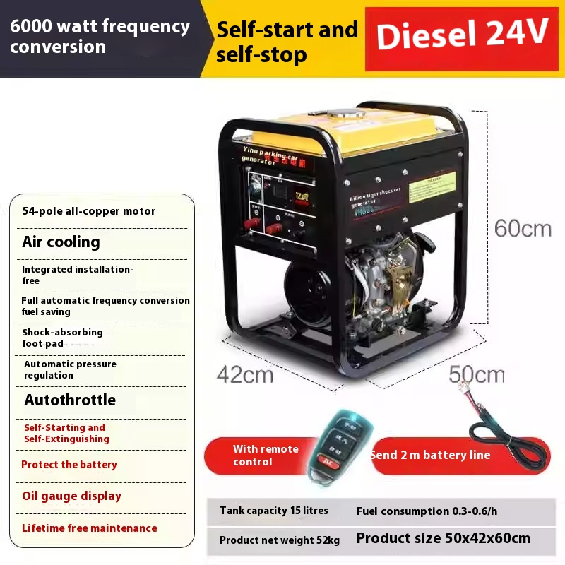 Conditioner Gasoline Generator Small Silent DC Truck Frequency ...