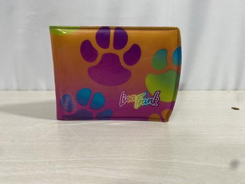 Vintage Lisa Frank Wallet Paw Print Rainbow Vinyl Bi-… - Gem