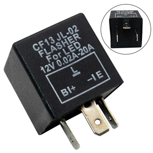 Car Flasher Relay 3 Pin LED Fix Hyper Flash Turn Signal for 12V Systems ...