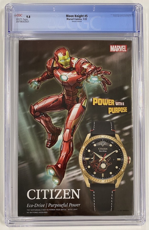 Moon Knight #5 CGC 9.8 Arthur Adams 1:25 Ratio Variant Cover Marvel ...