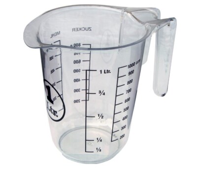 Messbecher / Meßbecher / Kunststoff Messkanne 1 Liter | eBay.de