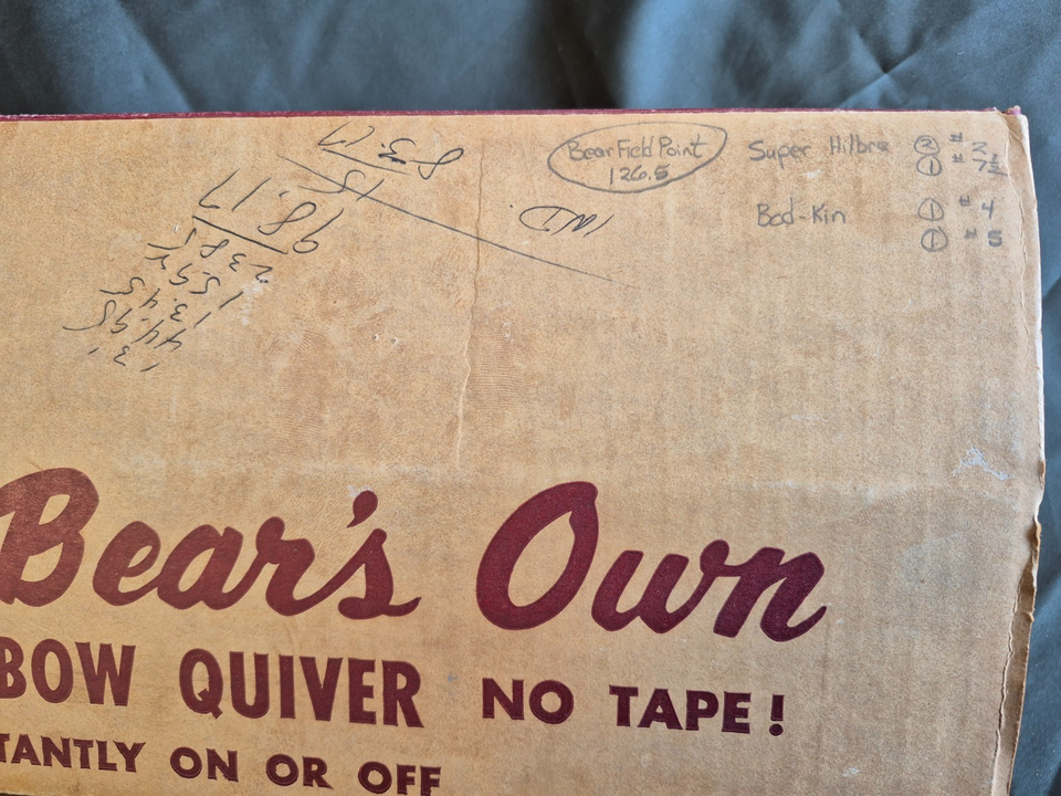 Vintage Bear Archery L-640 RH Quiver Box Box Only Empty Box Real NICE ...