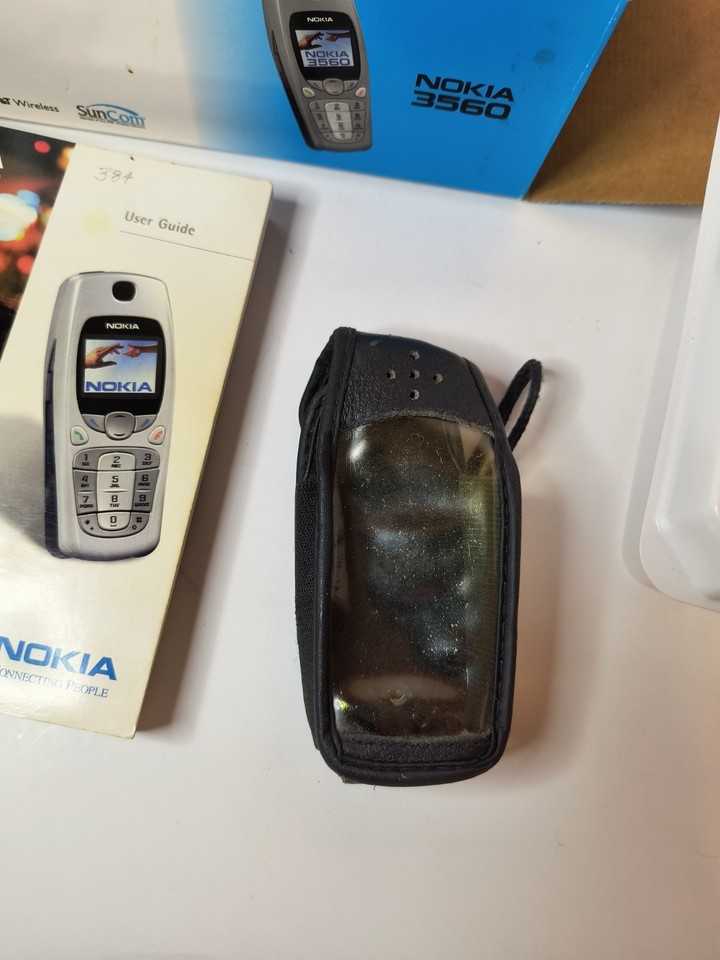 Nokia 3560 Silver Cell Phone (AT&T) W/Phone, Box, Charger, Case ...