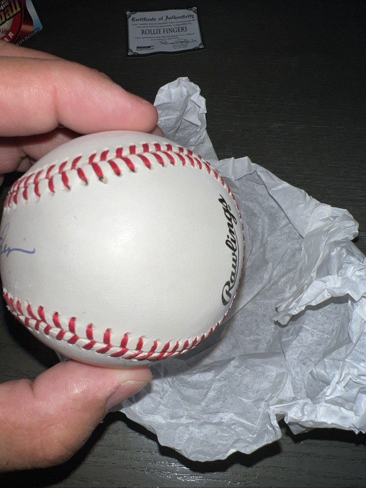 ROLLIE FINGERS SIGNED AUTO OML BASEBALL From Mystery Star Box | eBay