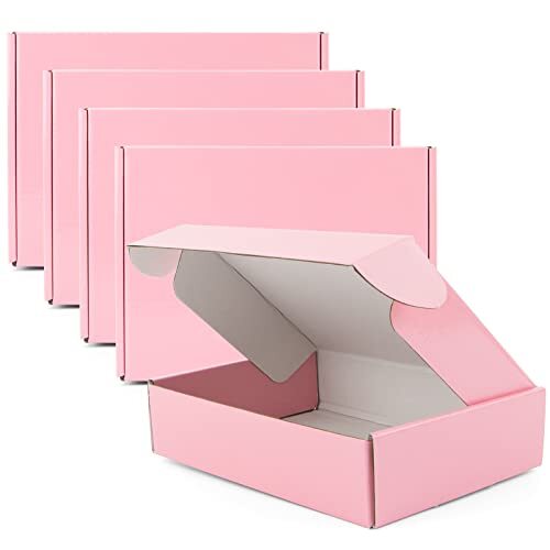 26 Pack Pink Shipping Boxes Cardboard Mailer Boxes for Packaging Gift ...