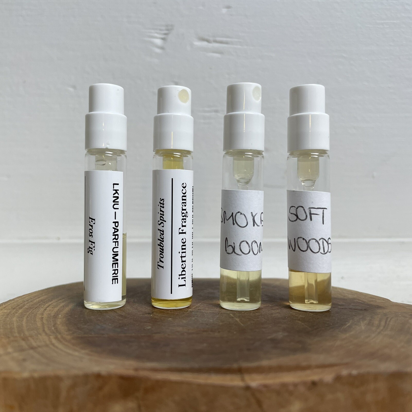 LIBERTINE FRAGRANCE Lot of 4 sample vials Eros Fig Troubled spirits ...