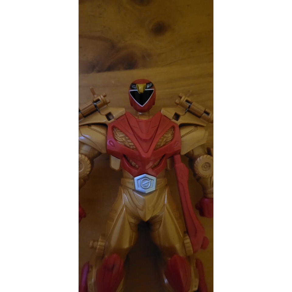 Red & Gold Mighty Morphin Power Rangers Red Conquering Ranger Toy ...