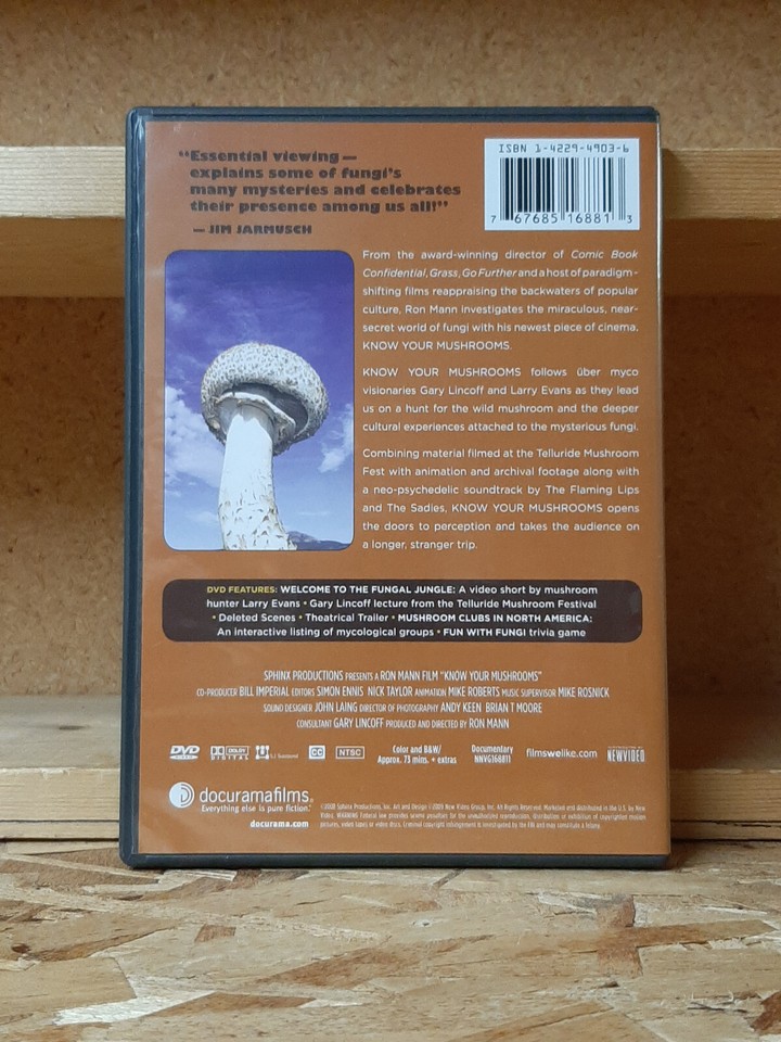 KNOW YOUR MUSHROOMS DVD Ron Mann DOCUMENTARY GARY LINCOFF LARRY EVANS ...