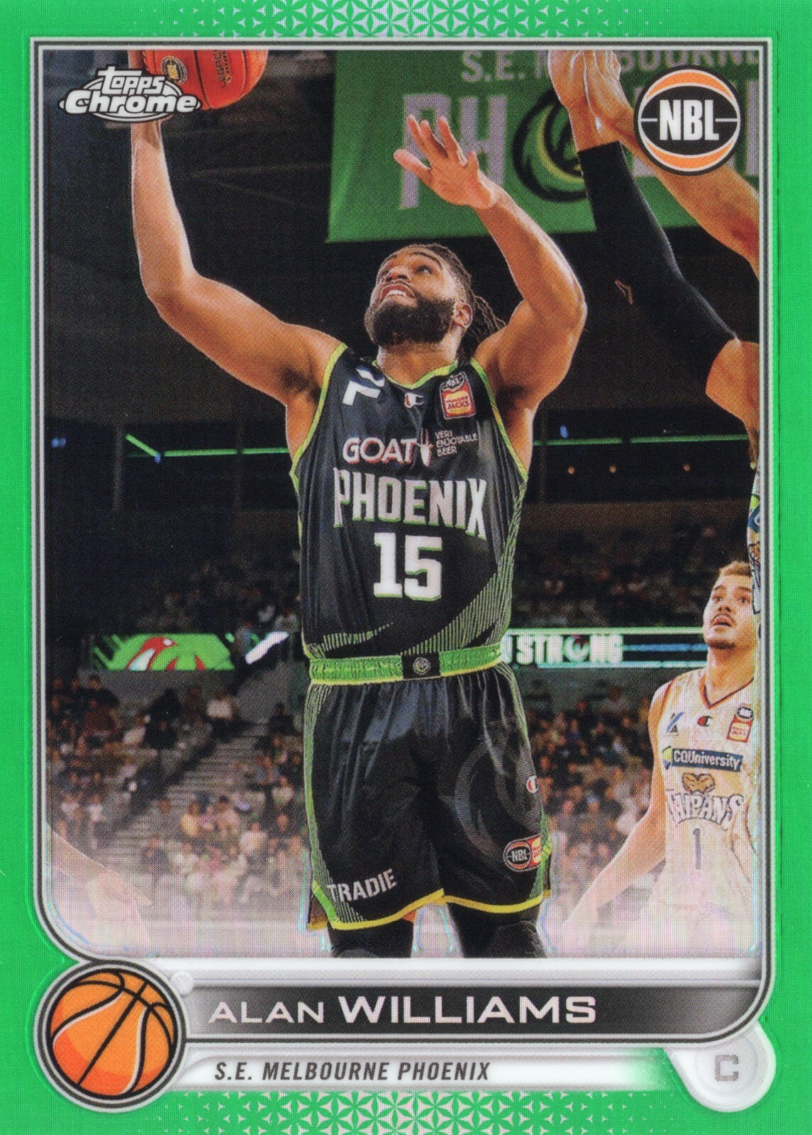 2022-23 Topps Chrome NBL Alan Williams GREEN REFRACTOR Phoenix #50/99 ...