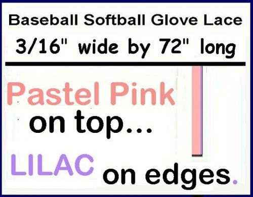 Baseball Glove Leather Lace Pastel Pink Lilac Chrome 2 laces 3/16"x72 ...