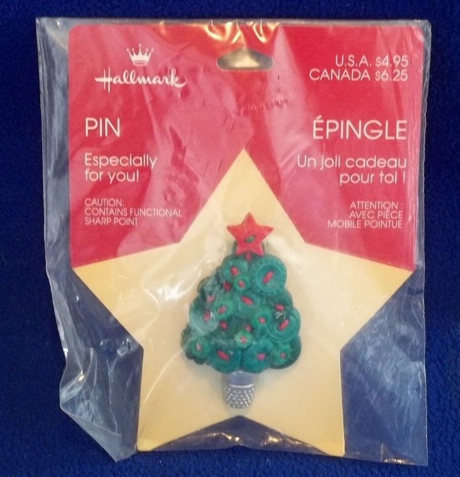Hallmark Christmas Tree Pin Thimble Star | eBay