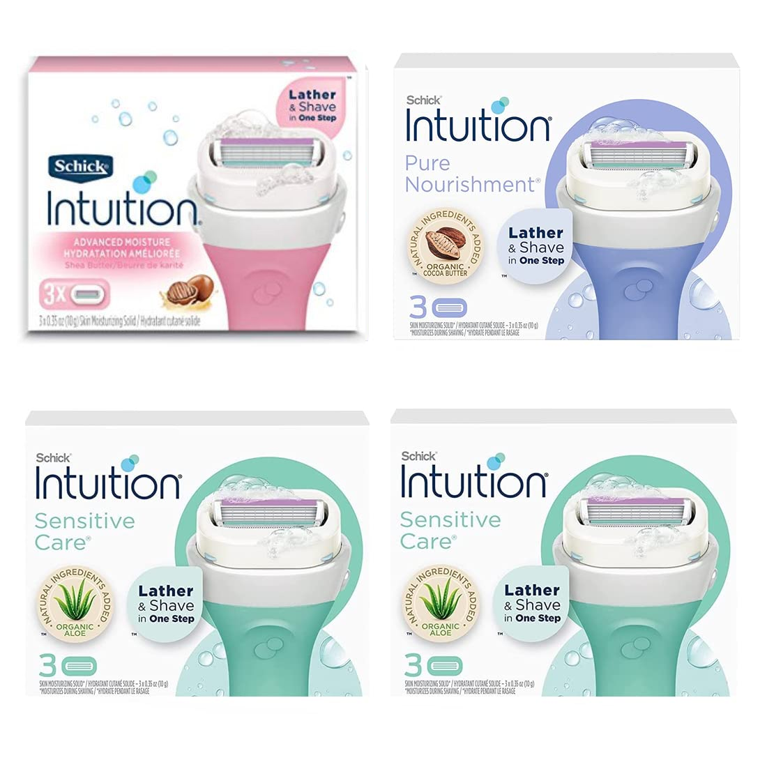 Schick Intuition Variety Pack for Women - 12 Cartridges (Sensitive ...