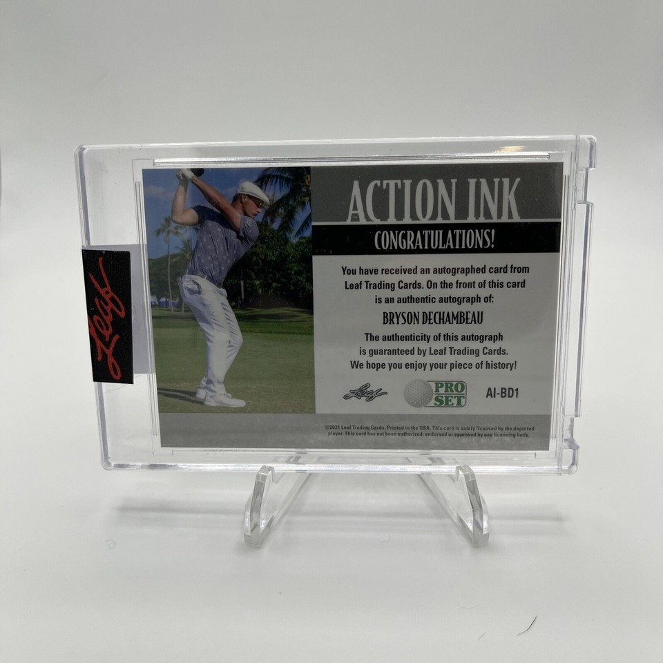 BRYSON DECHAMBEAU 2021 LEAF PRO SET ACTION INK AUTOGRAPH AUTO /75 | eBay