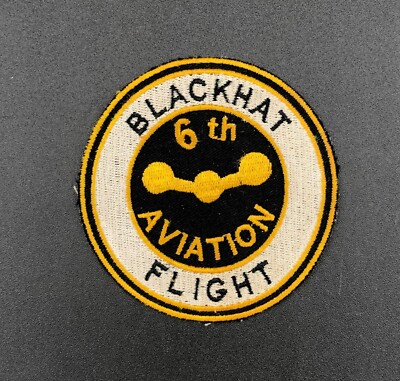 Vietnam Era Black Hat Flight 6th Aviation Army Aviation Patch OEF OIF ...