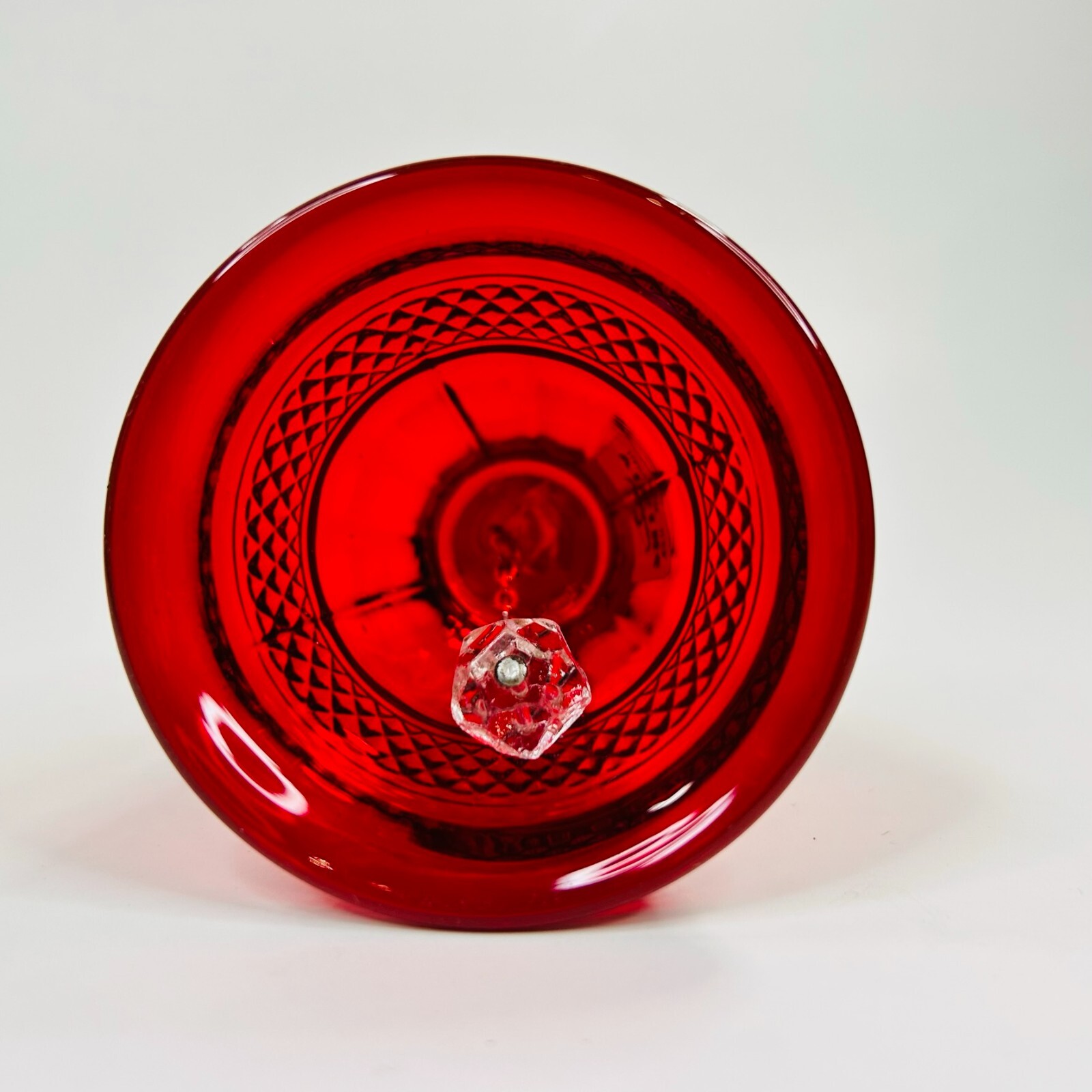 Viking Art Glass Mt. Vernon Bell Ruby Red 1979 Original Sticker #7836 ...