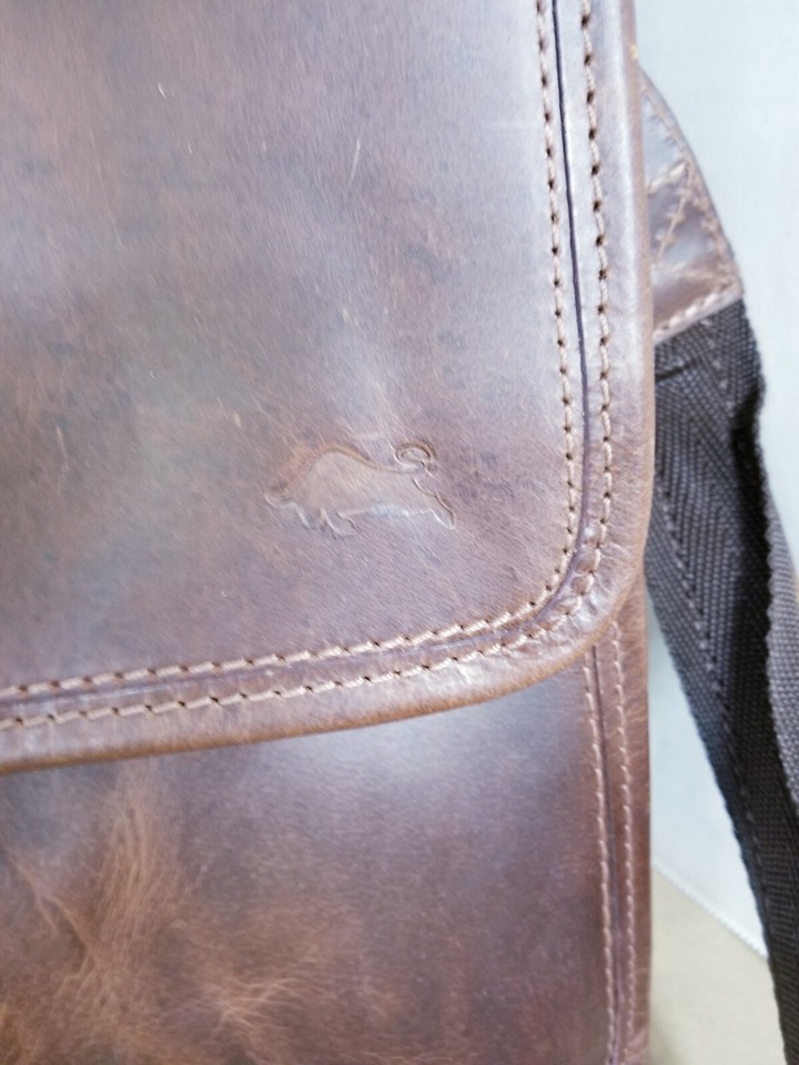 Levinson Leather Goods Bag Parker Buffalo Leather Messenger Bag | eBay