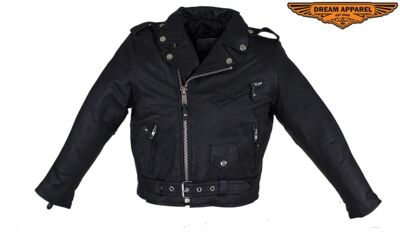 Black kids jackets boys Teens Leather Motorcycle Jacket Biker Style ...