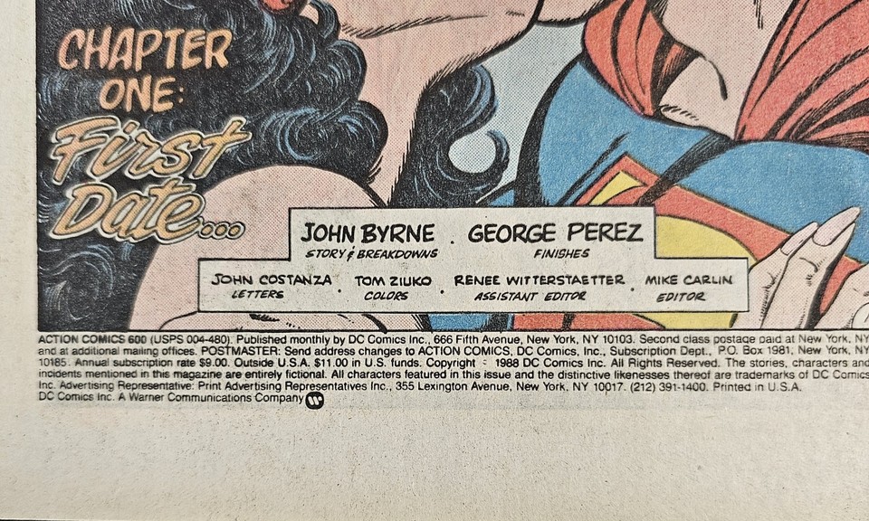 Vintage Action Comics #600 Superman 50th Anniversary DC 1988 Giant ...