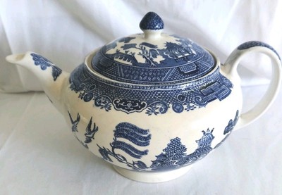 Johnson Brothers Willow Blue 4 Cup Teapot Made in England | eBay