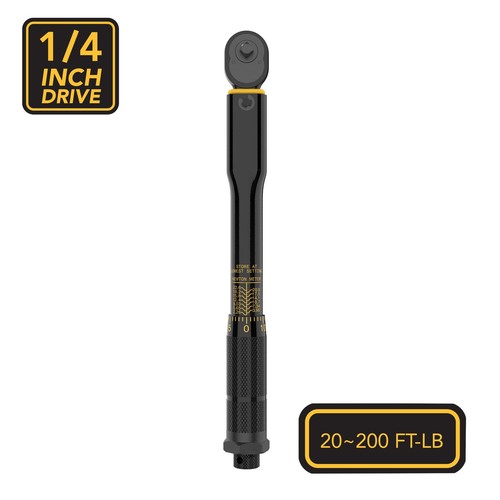 LEXIVON Inch Pound Torque Wrench 1/4-Inch Drive | 20~200 in-lb/2.26~22. ...
