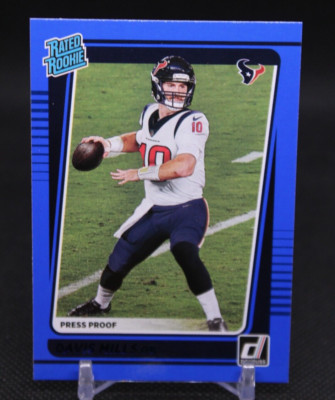 2021 Donruss Press Proof Blue Davis Mills RC Houston Texans BLUE PRESS ...