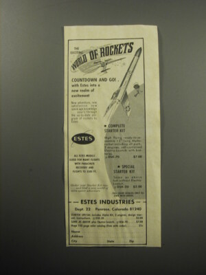 1969 Estes Model Rockets Ad - The exciting world of rockets | eBay