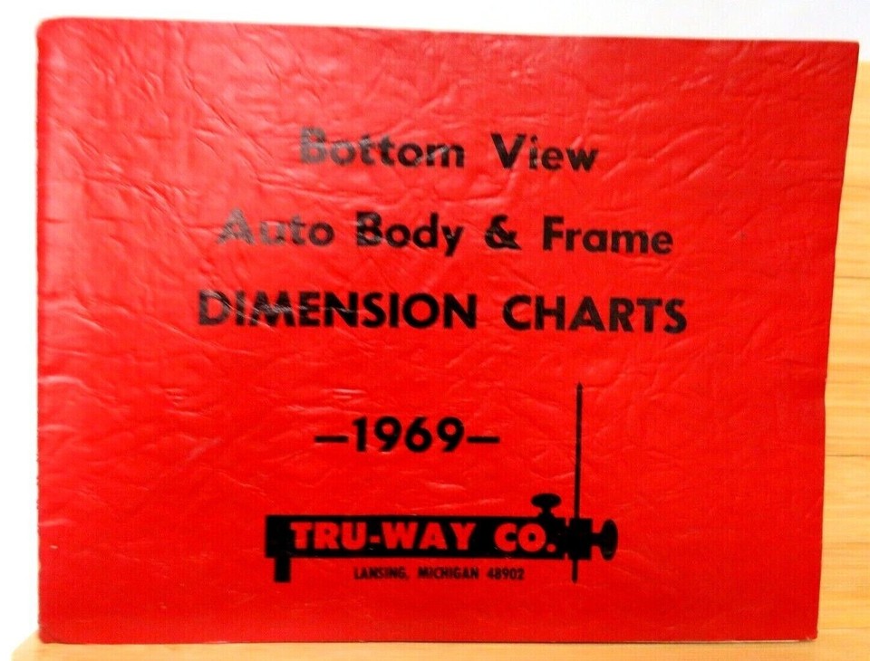 1964-1984 Tru-Way Auto Body & Frame Dimension Charts Bottom View Manual ...