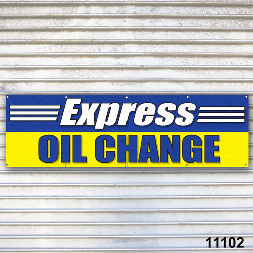 Express Oil Change Banner Sign | eBay