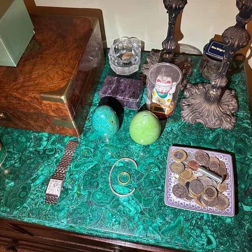 Rectangle Malachite Dining Table Countertop Kitchen Slab Luxury ...