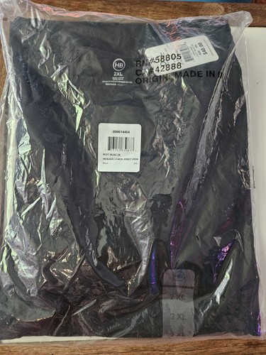 DXL Men’s Apparel Black 2XL 100% Cotton HB Long Sleeve Jersey Crew | eBay