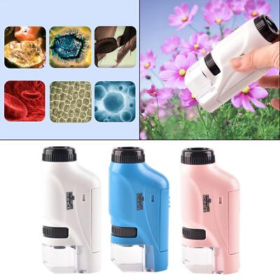 Mini Handheld Microscope 2 AAA Batteries Educational for Kids Science ...
