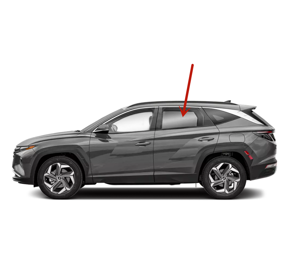 Fit 2022-2024 Hyundai Tucson Driver Left Side Rear Door Window Glass ...