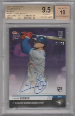 2019 Topps Now Autographs Purple #856A Cavan Biggio BGS 9.5 01/25 Blue ...