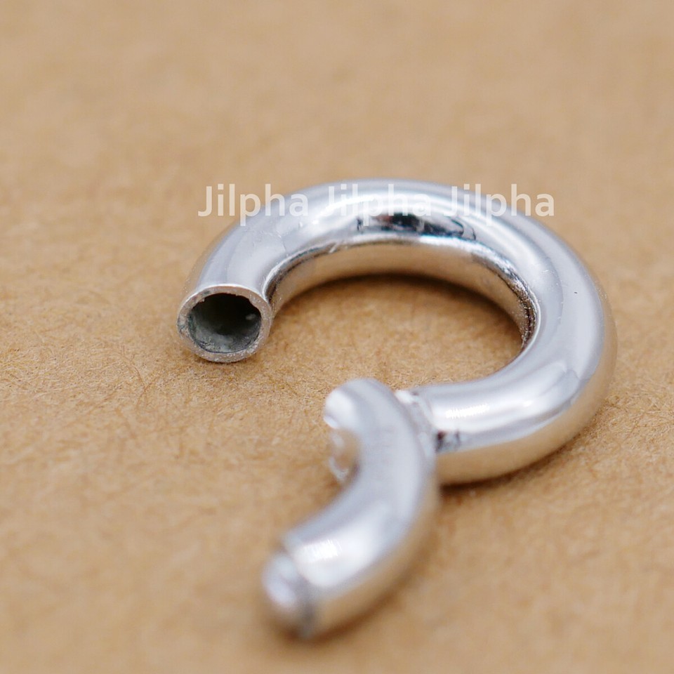 Sterling Silver Large Open Jump Ring Link Lock Enhancer Bail Connector ...