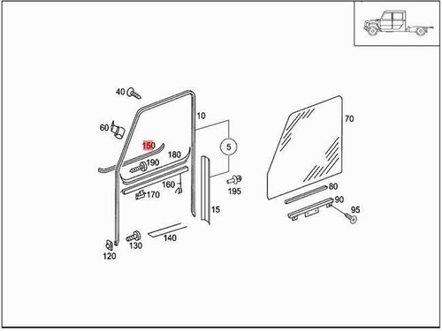 Original Dichtschiene Mercedes W463 SUV 4637250765 | eBay