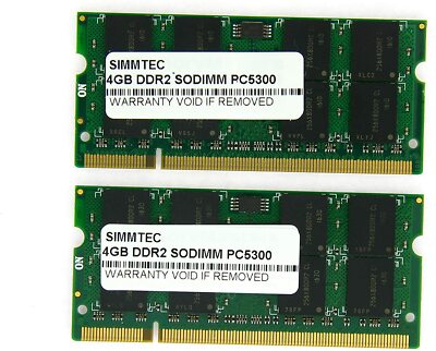 Simmtec 8GB [2x4GB] DDR2-667 (PC2-5300) RAM Memory Upgrade Kit for The ...