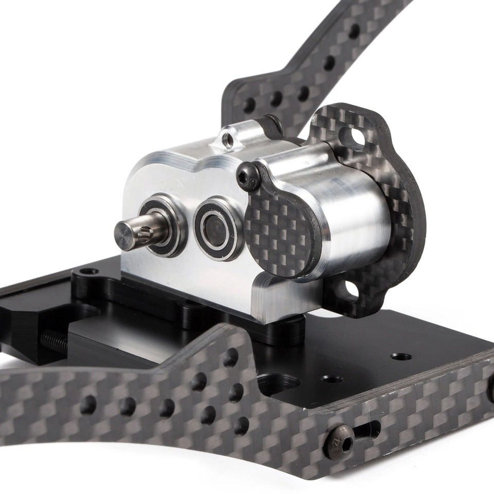 Carbon LCG Chassis Rails Portal Transmission for 1/10 RC Crawler Capra ...