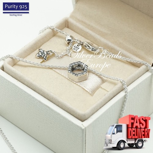 Pandora Sparkling Honeycomb Hexagon Collier Necklace 398787C01, 50 cm ...