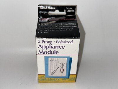 Radio Shack 2 prong polarized appliance module new 61-2681b plug n ...
