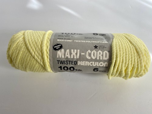 MAXI-CORD Twisted HERCULON Macrame Yellow Cord 100 Yards 6mm NEW ...