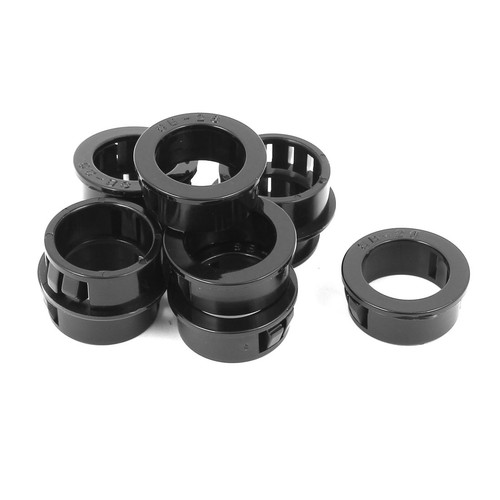 10 PCS 25mm Mounted Dia Plastic Snap in Cable Hose Bushing Grommet ...