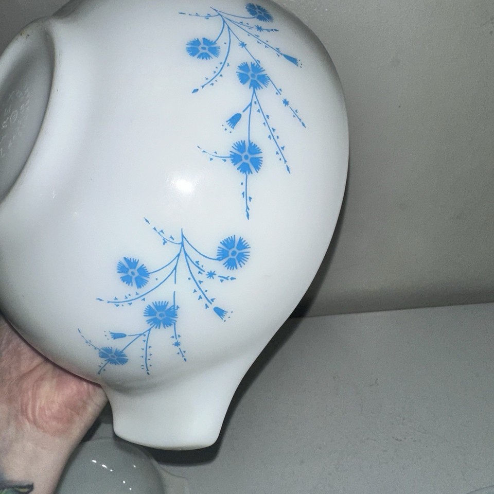 Rare Vintage PYREX Cinderella BLUE DIANTHUS Promo Test Pattern Mixing ...
