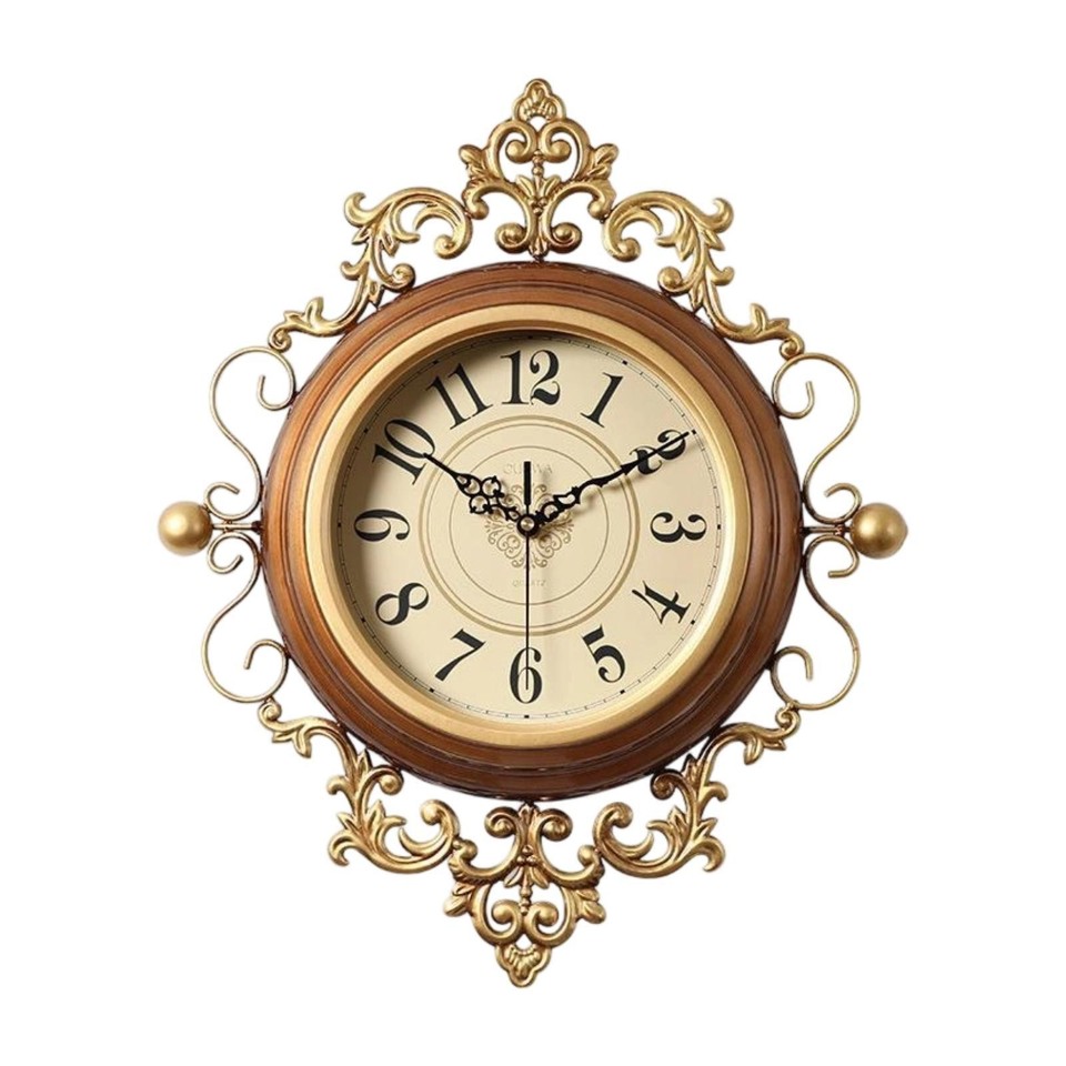 Wall Clock Fashion Simple Elegant Ornament for Household Indoor Dining ...
