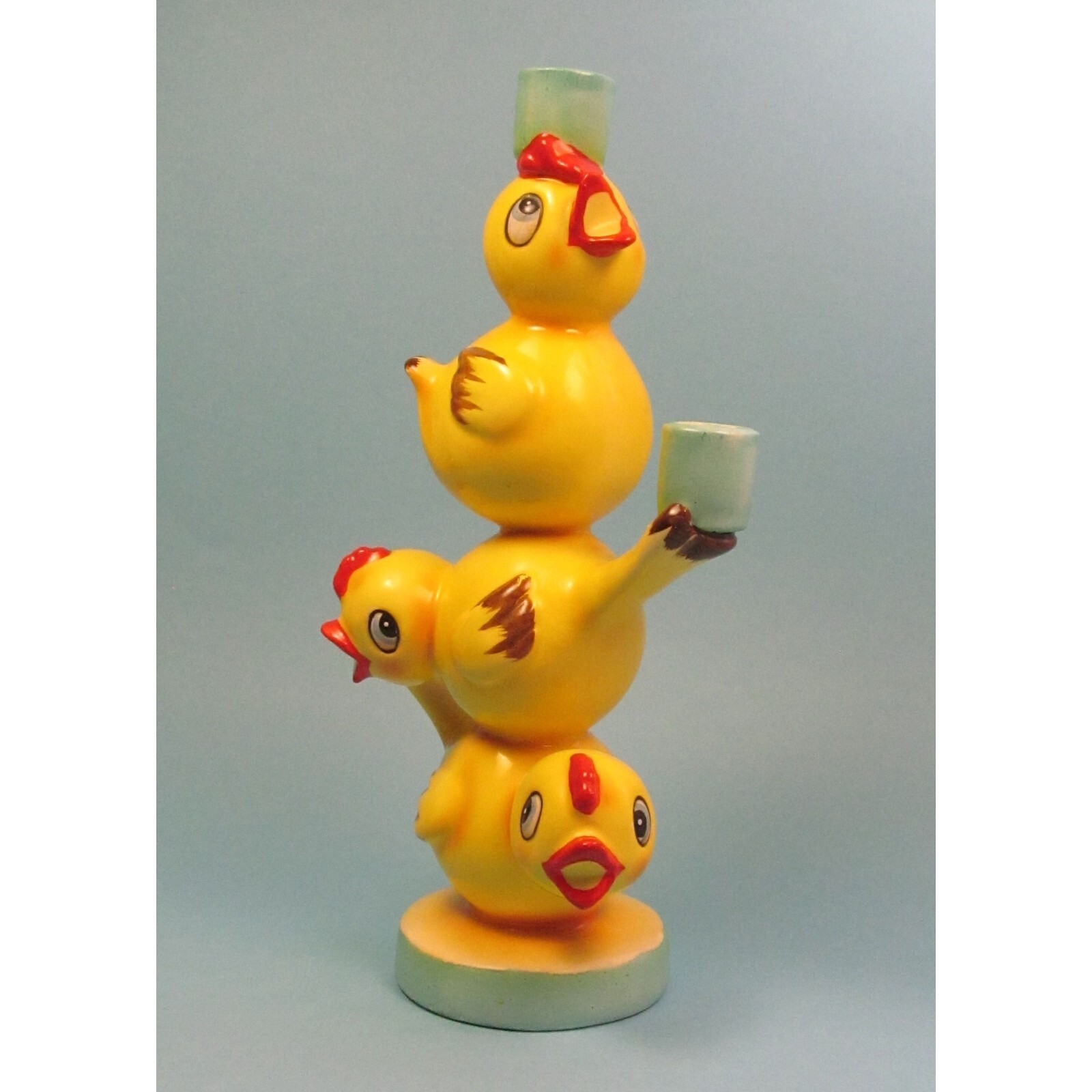 Holt Howard Anthropomorphic Chick Stack Totem Figurine Candle Holder ...
