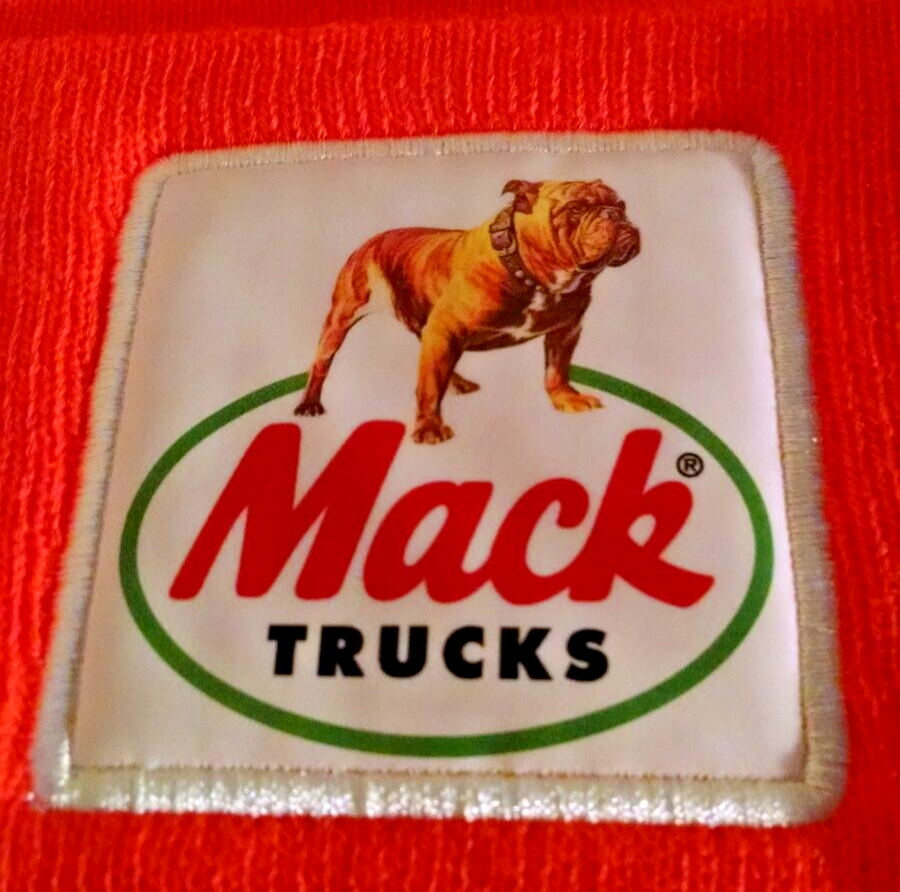 MACK TRUCK HAT KNIT SKULL CAP NEW NWT BLAZE ORANGE PATCH LIC PROD ...